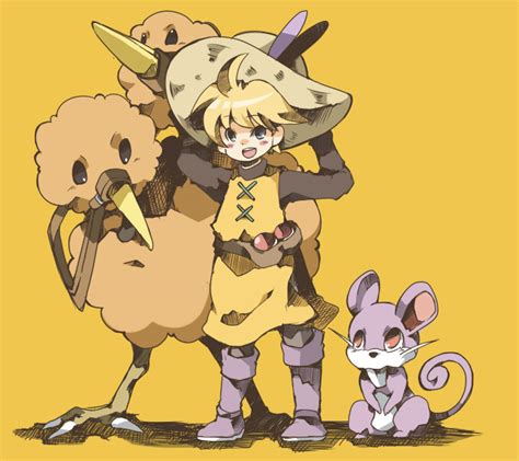 Yellow Rattata And Doduo Pokemon And 1 More Drawn By Chachi Azuzu