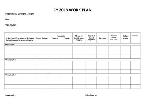 Cy 2013 Work Plan Sample Form Doc