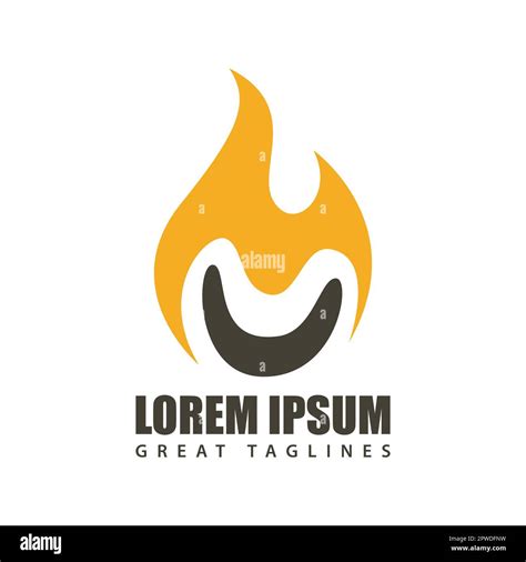 Abstract Fire Logo Set Of Abstract Fire Logo Design Template Modern
