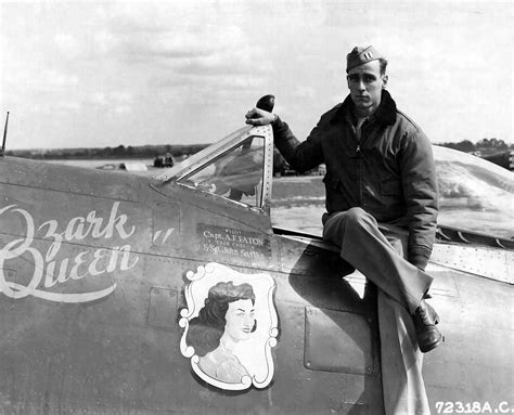 Capt Alfred F Eaton Of The 84th Fs 78th Fg In The Cockpit Of P 47d 42