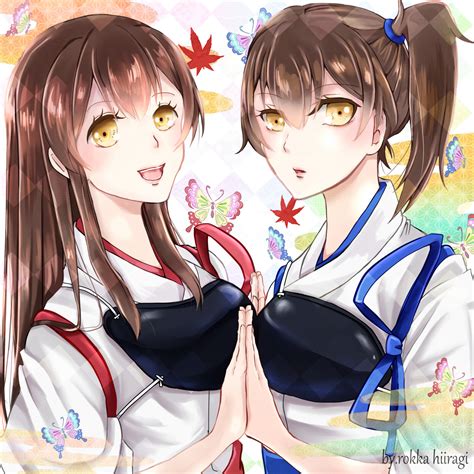 배경 화면 애니메이션 소녀들 간타이 컬렉션 긴 머리 Long Sleeves 아카기 칸 콜레 가가 칸 콜레 일본 옷 삽화 디지털 아트 팬 아트 유리