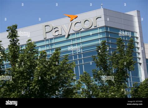 A Logo Sign Outside Of The Headquarters Of Paycor In Cincinnati Ohio