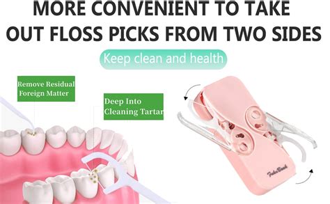 Portable Floss Dispenser Automatic Pop Up Flosser Box Fillable Floss Pick