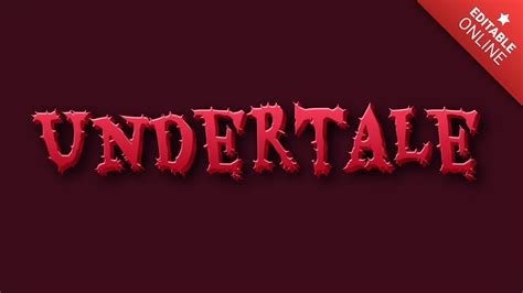 Undertale Horror Text Effect Generator