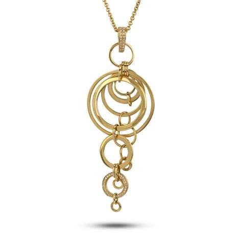 Di Modolo Tempia 18k Yellow Gold Circle Drop Pendant With Chain