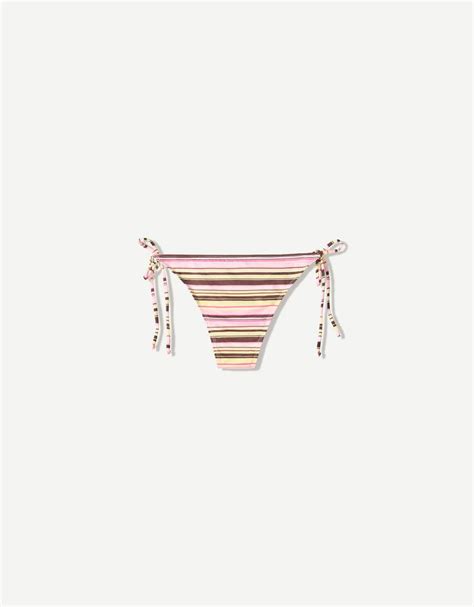Striped Bikini Bottoms Bsk Teen Bershka