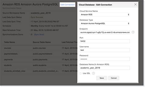 Import From Amazon Aurora Postgresql Zoho Analytics On Premise