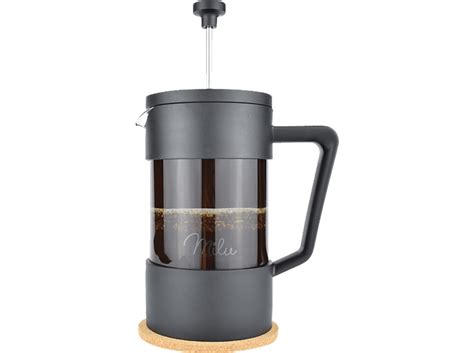 Milu French Press Set Glas Tlg L Kaffeebereiter Schwarz Transparent Schwarz Transparent