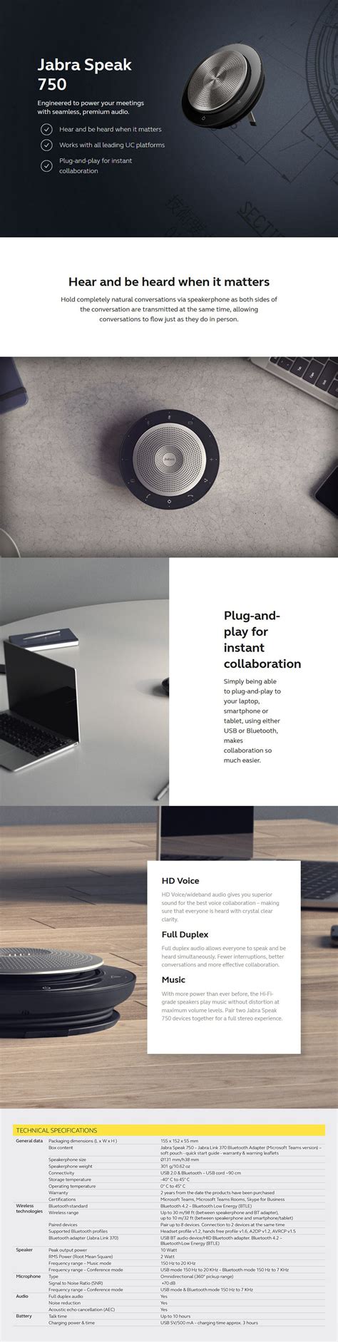 Jabra Speak MS Bluetooth Speakerphone Mwave Jabra Speak MS Bluetooth Speakerphone Mwave