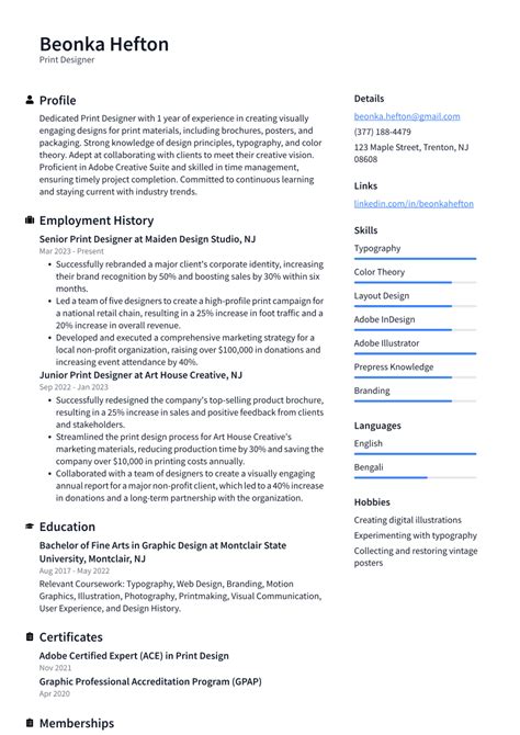 Top 17 Print Designer Resume Objective Examples Resumecat