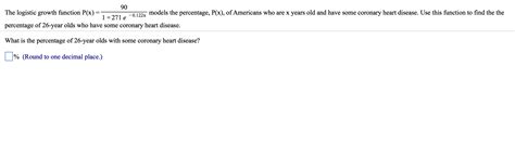 Solved The Logistic Growth Function P X