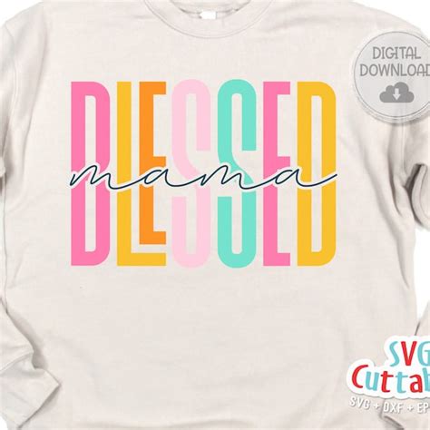Blessed Momma Svg Etsy