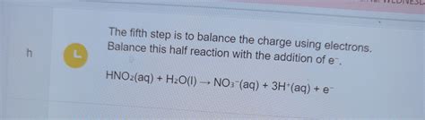 Solved Complete The Stepwise Process Of Balancing The