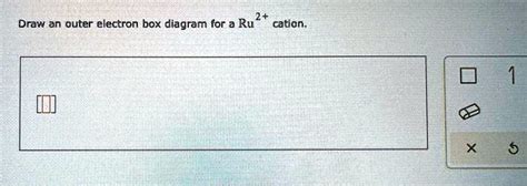 Solved Ru 2 Draw An Outer Electron Box Diagram For Cation