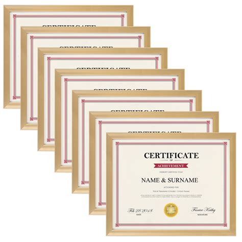 Tgarden 85x11 Picture Frame Gold Set Of 7 Multi
