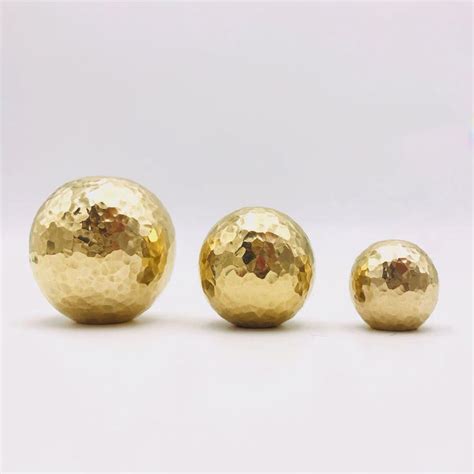 Hammered Brass Sphere Full Copper Solid Handmade Drawer Knobs Etsy