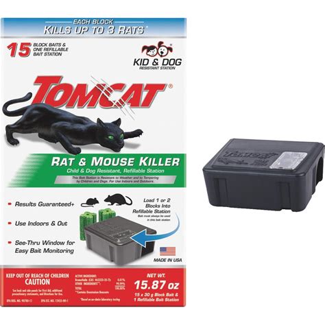 Tomcat Tomcat Refillable Bait Station Rat And Mouse Killer 15 Refill