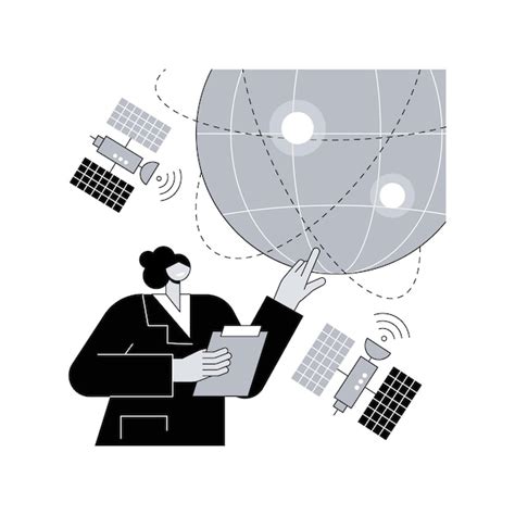 지구 관측 추상 개념 벡터 일러스트 레이 션 프리미엄 벡터