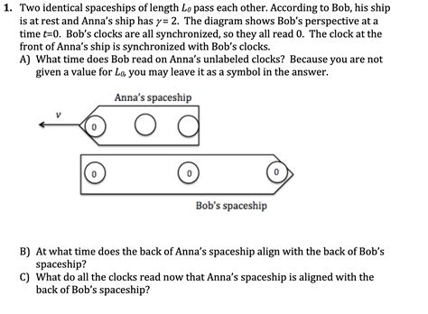 Solved Two Identical Spaceships Of Length L0 Pass Each