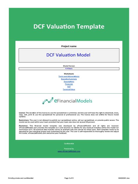 Dcf Valuation Model Template 44 Pdf Finance And Money Management
