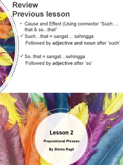 Lesson 2 Prepositional Phrases Pdf English Grammar Preposition