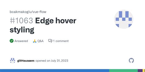 Edge Hover Styling · Bcakmakoglu Vue Flow · Discussion 1063 · Github