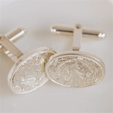 Sterling Silver Hand Engraved Cufflinks Jodie Gearing