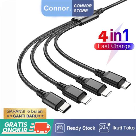 Jual Cable Data Kabel Data Multifungsi In Fast Charging Type C Lightning Micro Type C