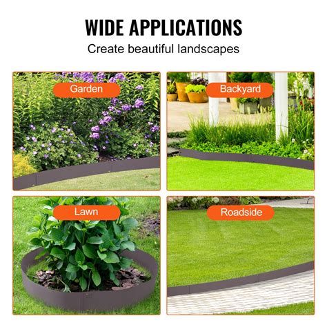 Vevor Steel Landscape Edging 5 Pack Steel Garden Edging Borders 39 L