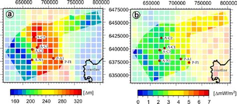 A Map View Of The Calculated Uplift Across The Margin Documenting The