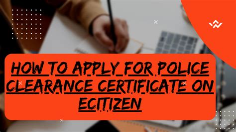 How To Apply For Police Clearance Certificate On Ecitizen