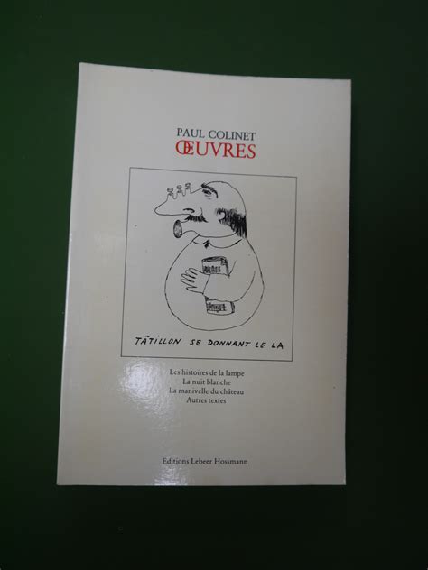 Bouquinerie Belgicana Oeuvres I Paul Colinet Lebeer Hossmann