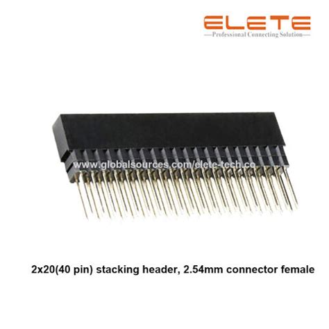 Buy Wholesale China 2x20 40 Pin Stacking Header 2 54mm Connector Female 2x20 Stacking Header
