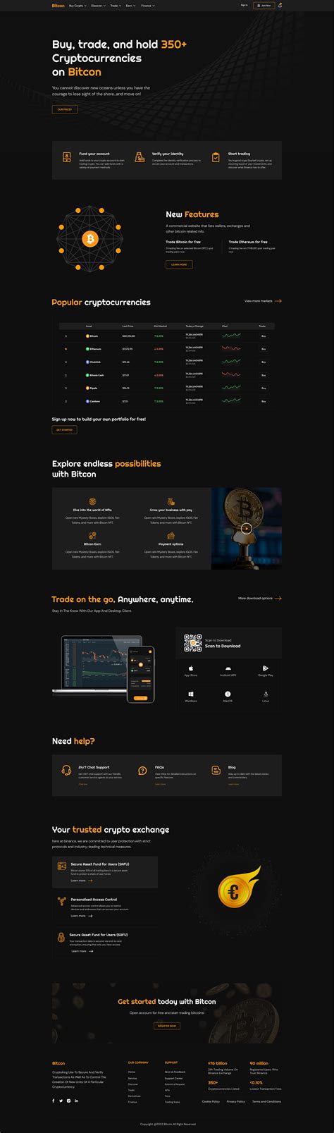 Crypto Trading Website Ui Design On Behance