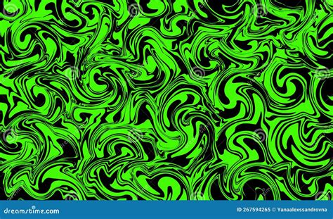 Horizontal Acid Psychedelic Wavy Backgroundvector Illustration In