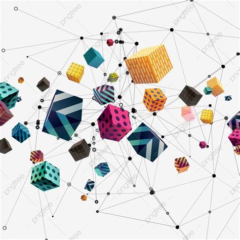 Colorful Geometric Pattern Memphis Style Fashion