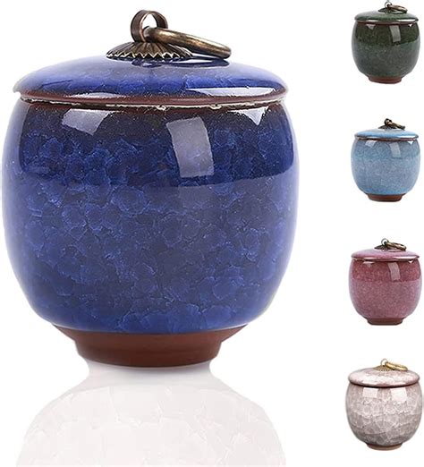 Small Urns For Human Ashes Keepsake Ceramic Ice Crack