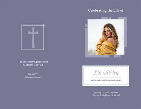 Free Obituary Program Templates Editable And Printable