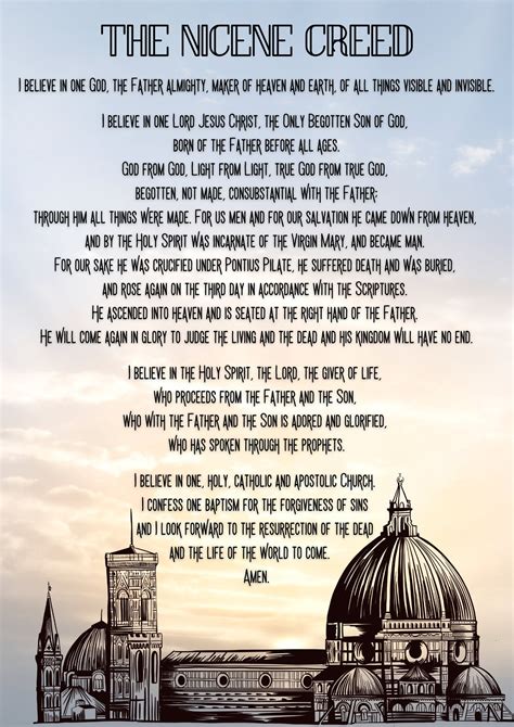 The Nicene Creed Version 1 Etsy