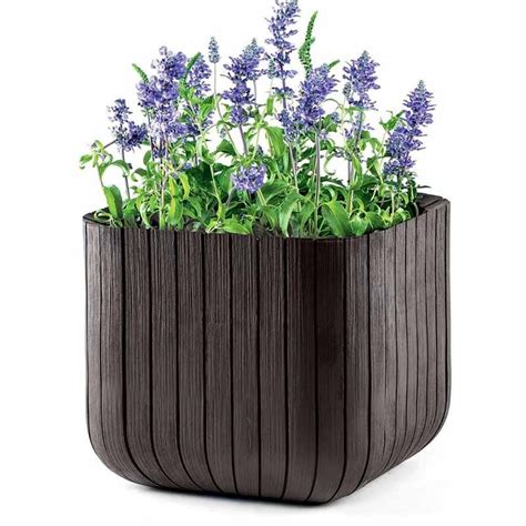 Keter Cube Planter Brown 3 Pack Keter Australia