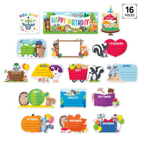 Woodland Friends Happy Birthday Mini Bulletin Board Creative Teaching
