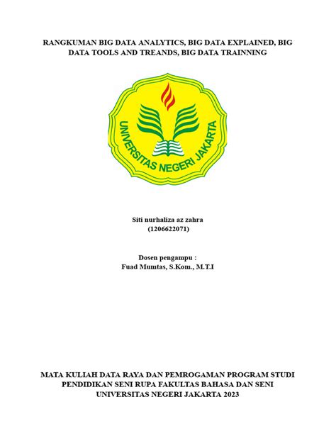 Rangkuman Big Data Analytics Big Data Explained Big Data Tools And Treands Big Data Trainning
