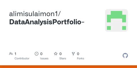GitHub Alimisulaimon DataAnalysisPortfolio