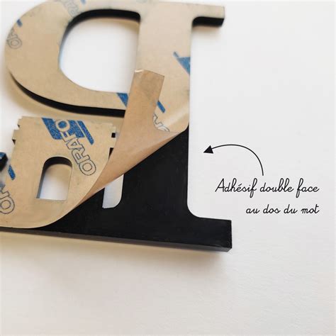 Texte Décoratif Mural Paris En Plexiglass Noir 3d Autocollant