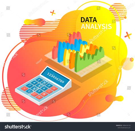 Visualize Business Analytics Work Statistical Data Stock Vector