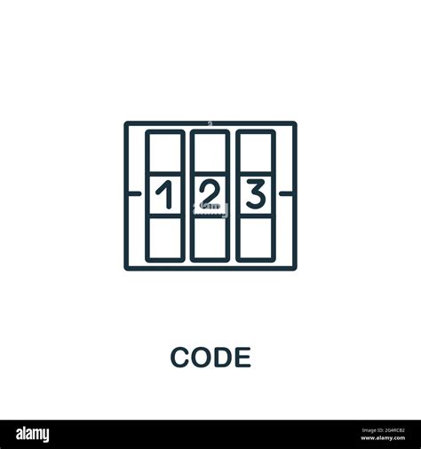 Code Icon From Authentication Collection Simple Line Element Code Symbol For Templates Web