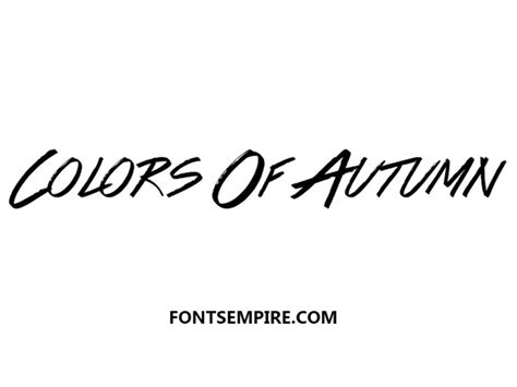 Colors Of Autumn Font Download Fonts Empire
