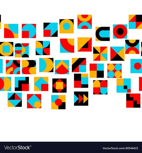 Bauhaus Seamless Pattern Abstract Texture Vector Image