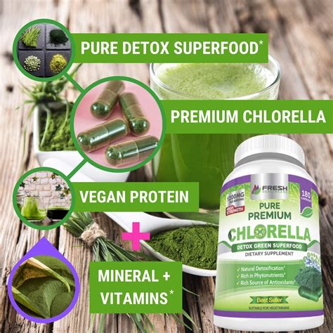 Fresh Healthcare Premium Chlorella Supplement 1200mg Vegan Capsules