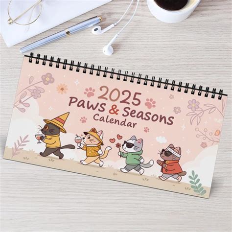 2025 Paw Print Calender Etsy